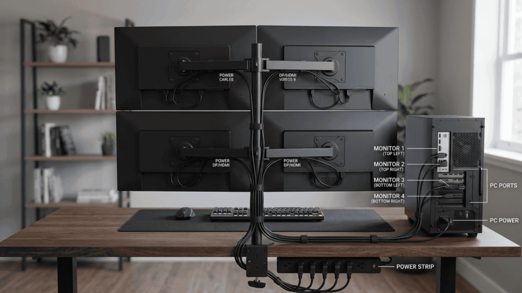 How to Set Up 4 Monitors for Maximum Productivity - Philip Metzger